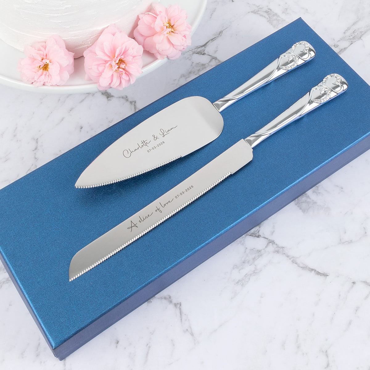 Personalised Wedding Cake Knife Set | Free Delivery