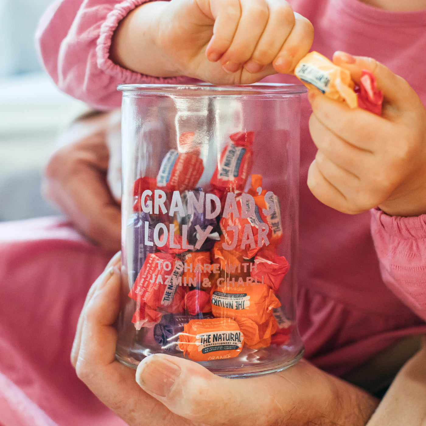 Personalised Lolly Jar 650ml | Unique Father's Day Gift