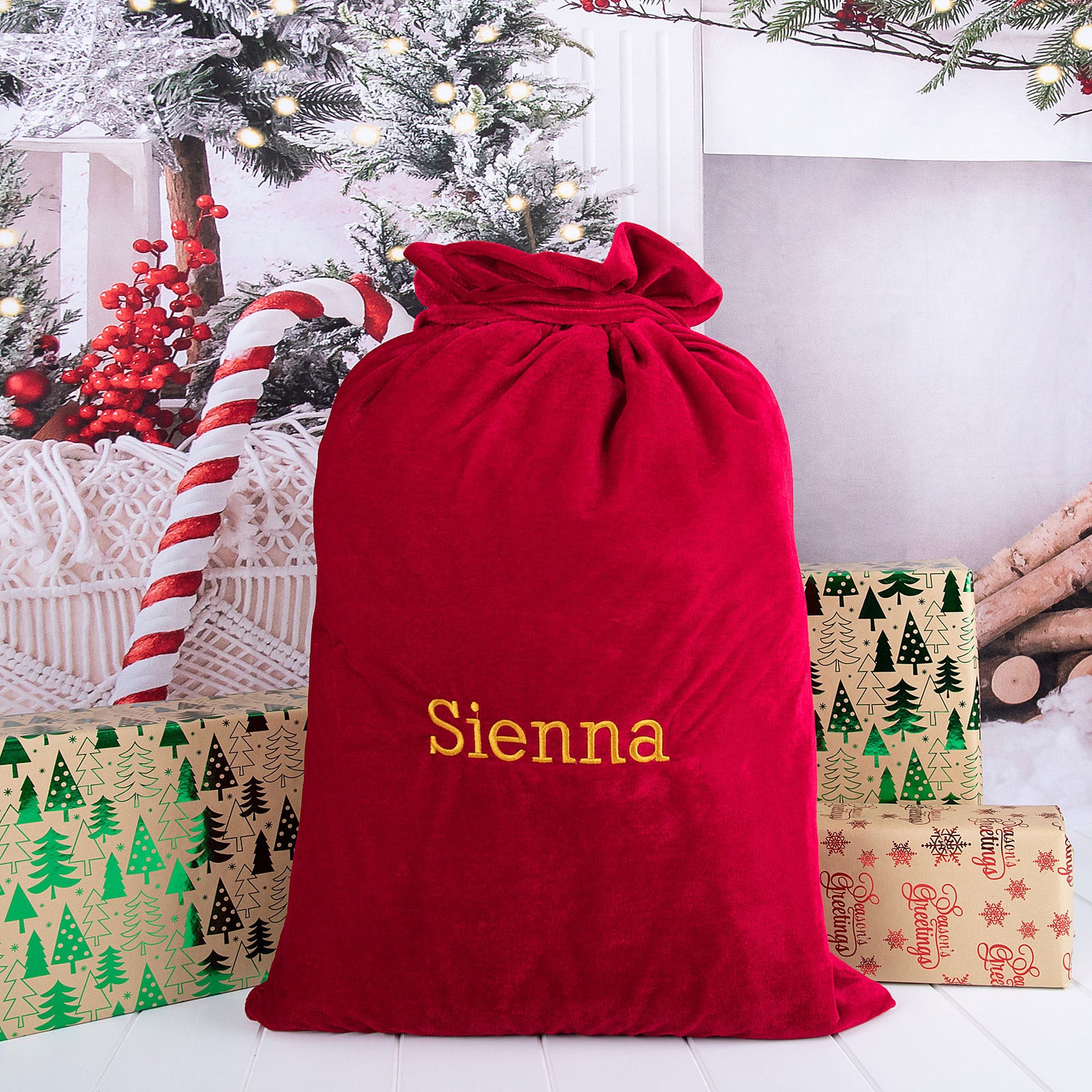 Personalised Velvet Santa Sack | Free Delivery