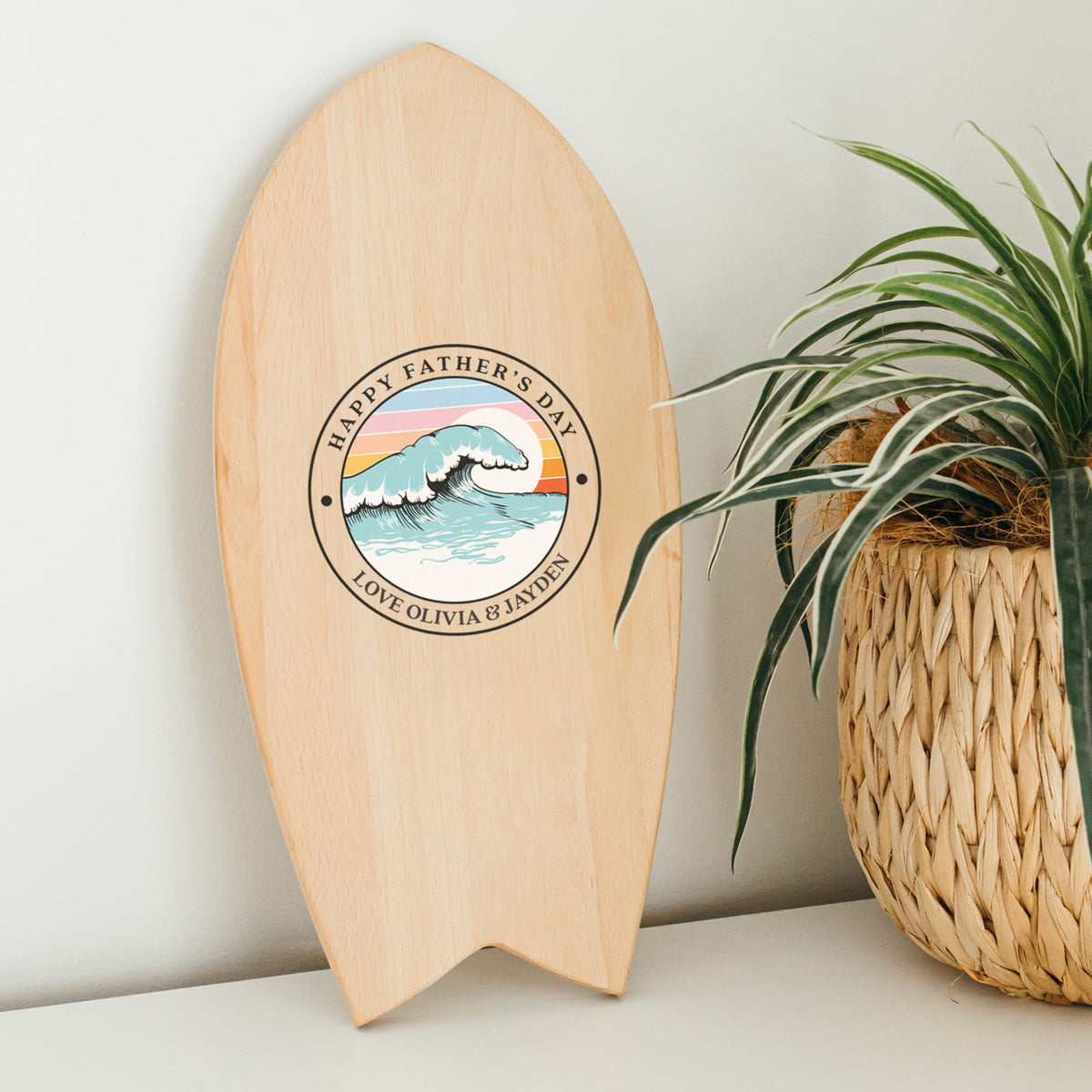 Personalised Wooden Surfboard Sign | Father’s Day Gift for Surf Lovers ...