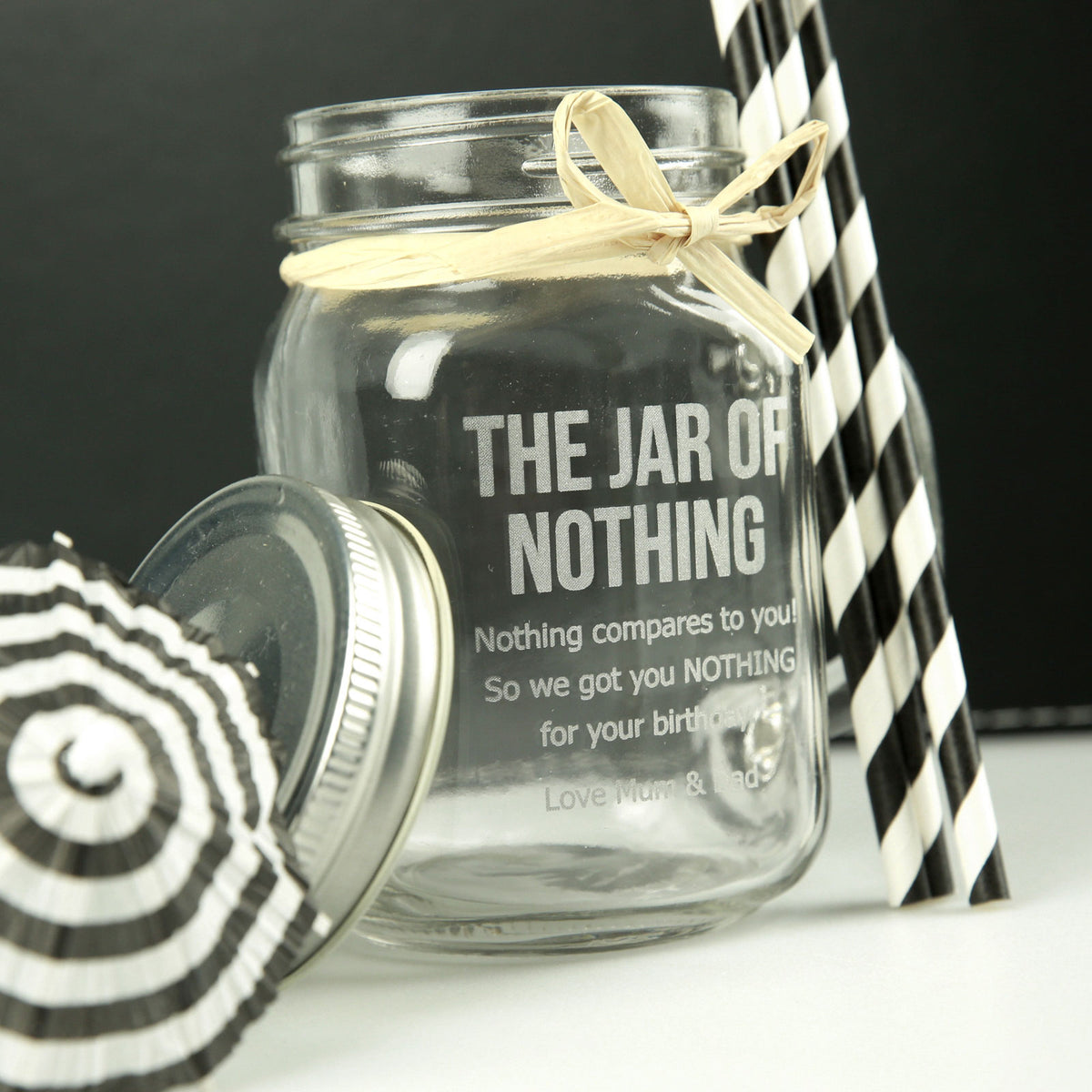 Engraved 'Jar of Nothing' Birthday Present | Personalised Favours ...