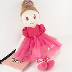 Embroidered Pink Plush Dancer Doll | Personalised Favours