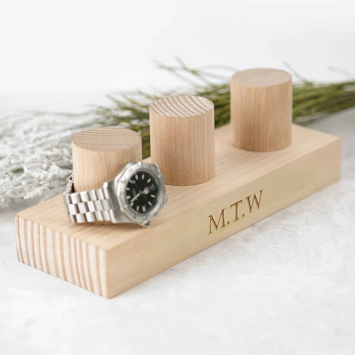 Personalised Wooden Watch Stand Birthday Gift | Free Delivery