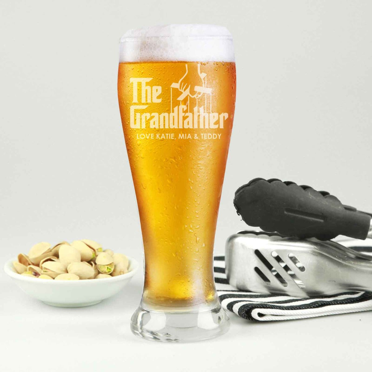 Engraved Father's Day Godfather Schooner Beer Glass | Personalised ...