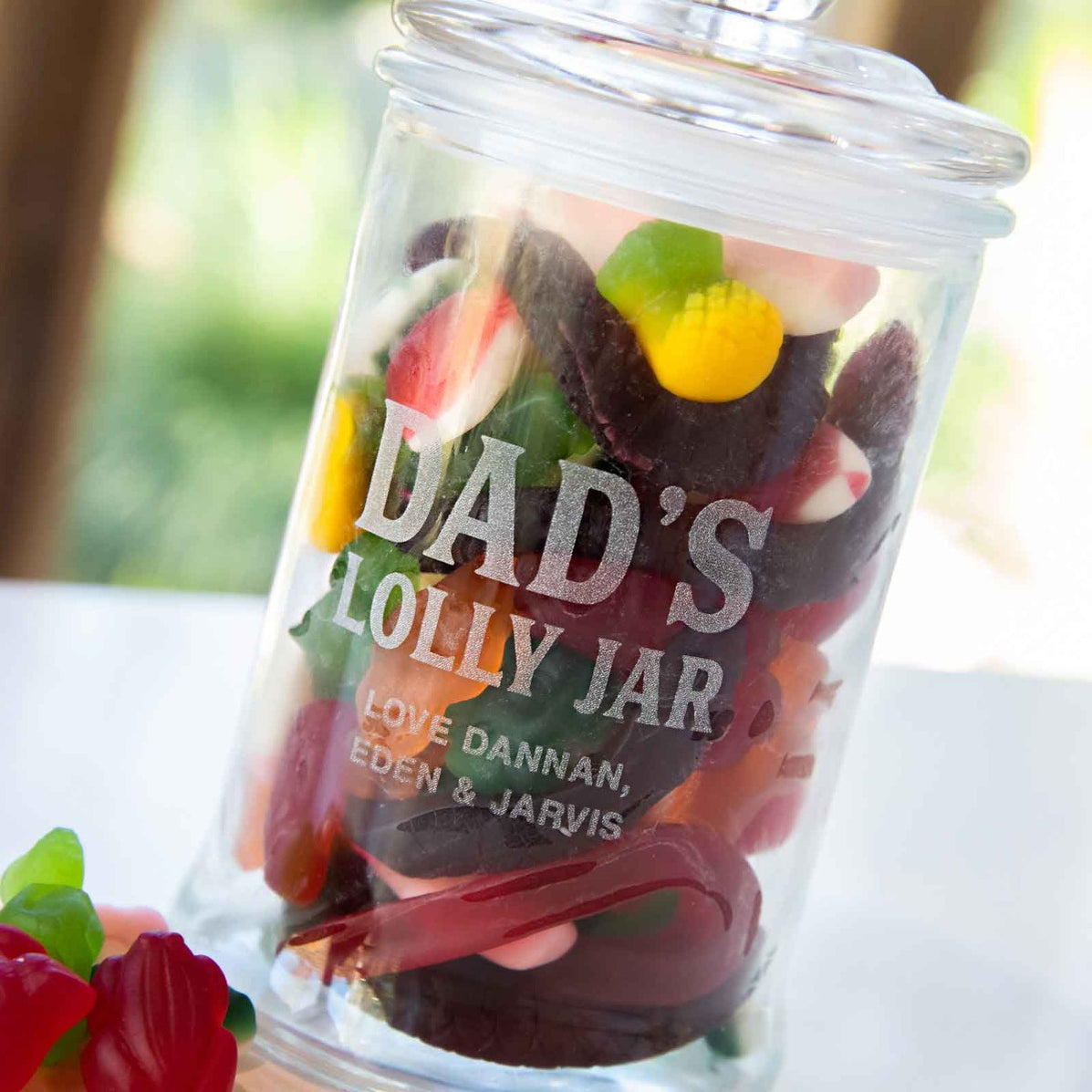 Personalised Lolly Jar 650ml | Unique Father's Day Gift