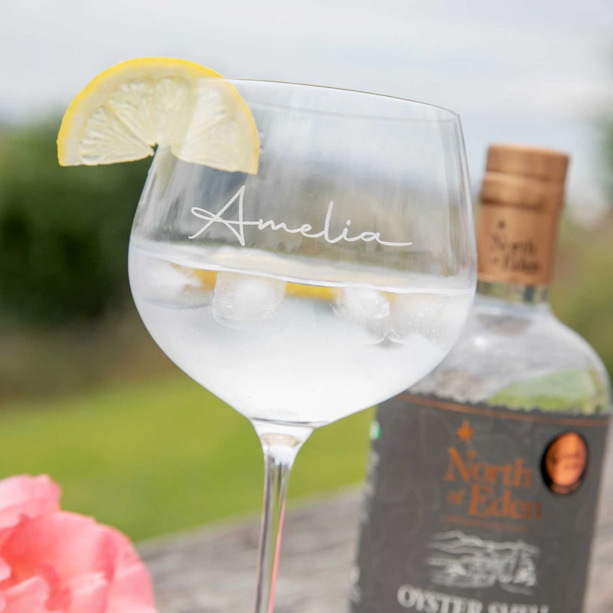 Engraved Signature Gin Glass 780ml | Personalised Favours ...