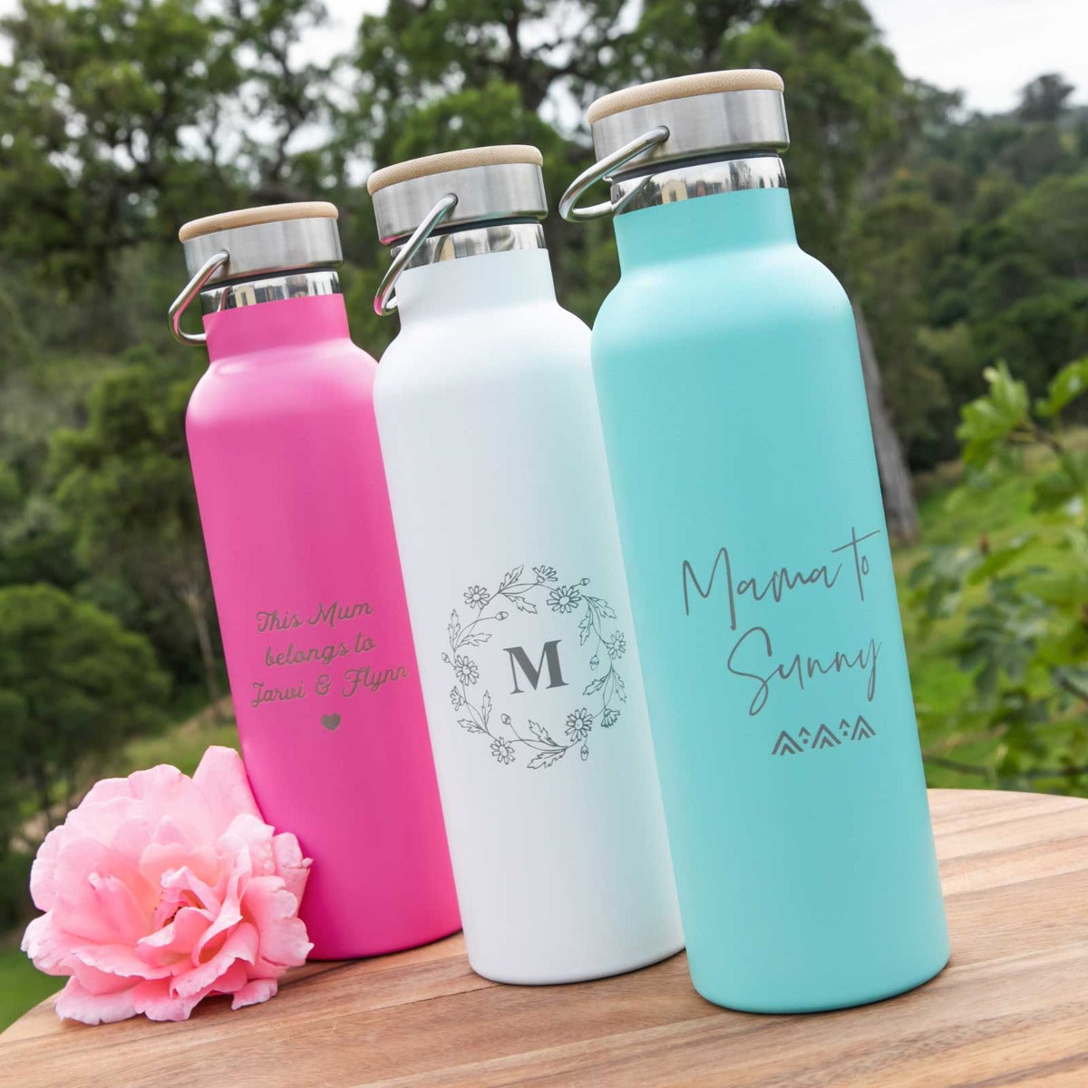 Mother's Day Engraved Metal Water Bottle | Personalised Favours ...
